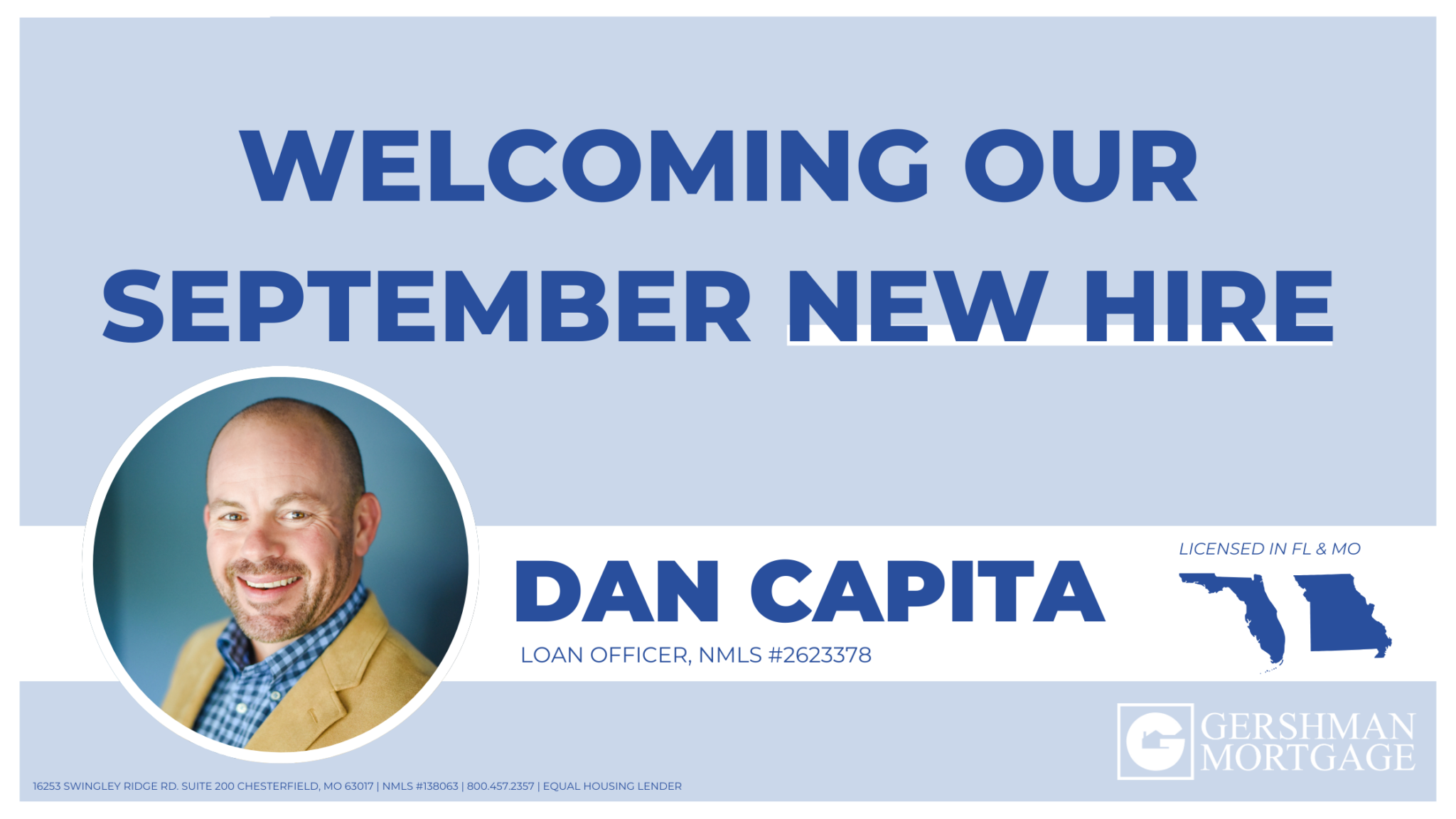 Welcome To Our September New Hire - Gershman Mortgage